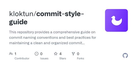 Github Kloktun Commit Style Guide This Repository Provides A