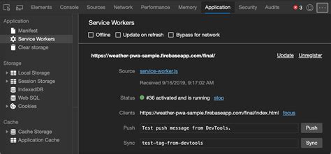 Debug Progressive Web Apps PWAs Microsoft Edge Development