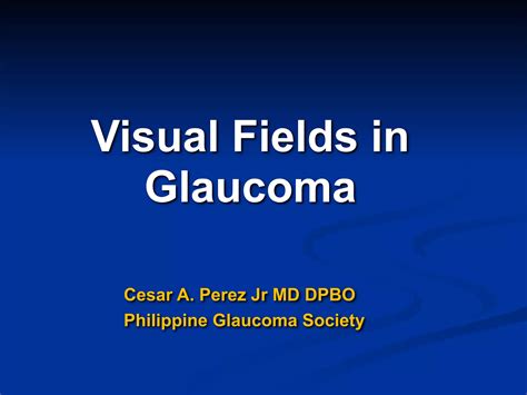 visual field in glaucoma ppt