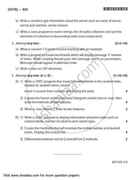 programming in java 2 2013 2014 b sc computer science semester 6 tybsc question paper with pdf
