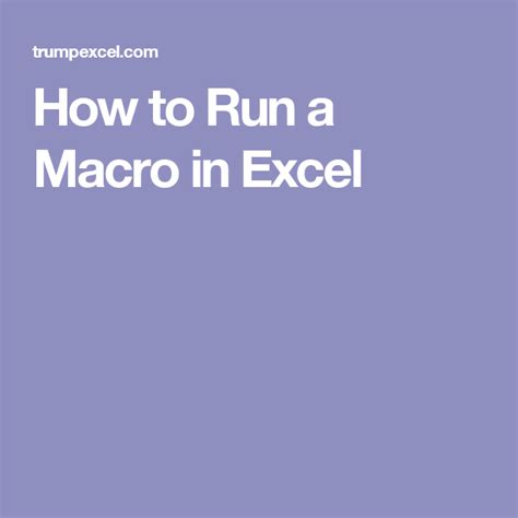 How To Run A Macro In Excel A Complete Step By Step Guide Computer