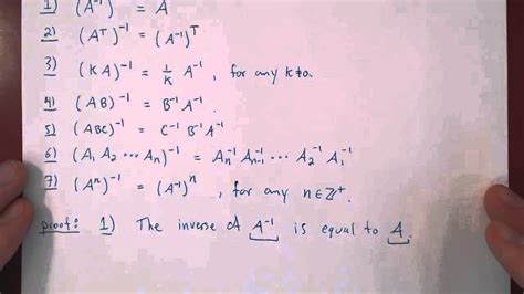 matrix inverse properties lorelaigrorasmussen