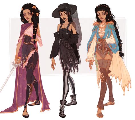 Fantasy Dungeons And Dragons Outfit Concept Art By Naimly On Deviantart