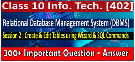 Class Info Tech Unit Rdbms Session Create Forms And Reports