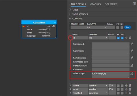 how to add an identity column to sql server database design datensen