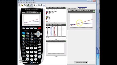 graphing systems of equations on the ti 84 youtube