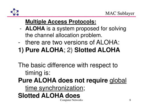 PPT COMPUTER NETWORKS Data Link Layer The Medium Access Control