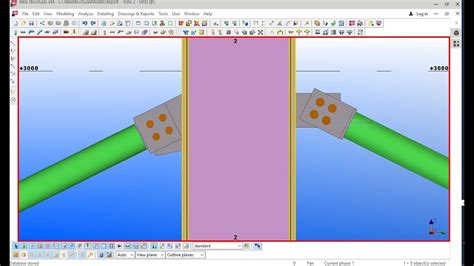 how to create pipe bracing connection in tekla structure bangla youtube