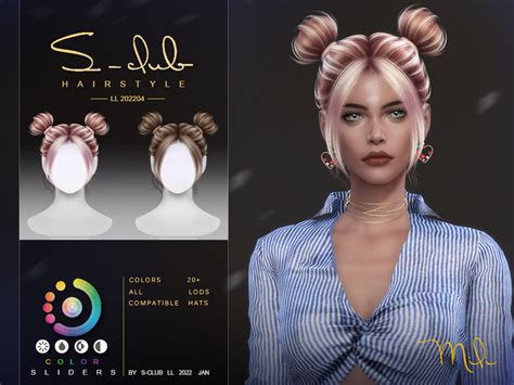 The Sims Resource Short Hair With Double Bunsmili