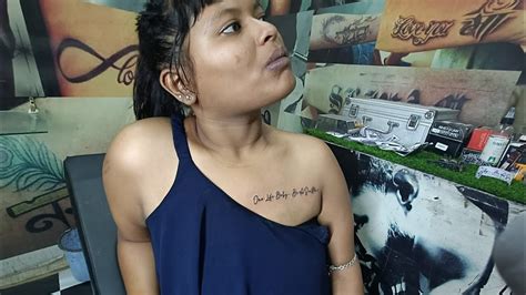 लड़की ने बनवाया चेस्ट पर टैटू Best Girl Tattoo Desing Girl Privat Part Tattoo