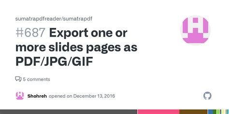 export one or more slides pages as pdf · issue 687 · sumatrapdfreader sumatrapdf · github