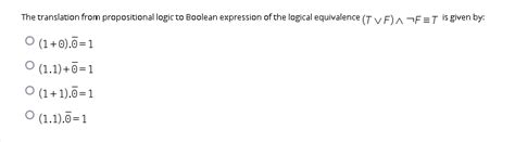 solved the translation from propositional logic to boolean