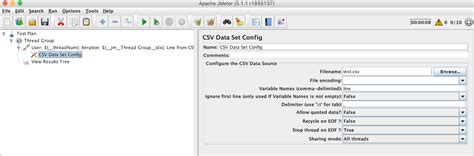 Performance JMeter CSV Data Set Split Into Threads Users Stack