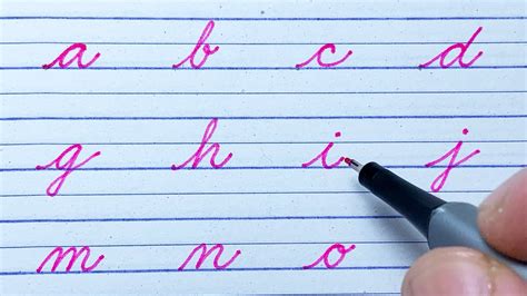 How To Write English Small Letters In Cursive Cursive Writing A To Z
