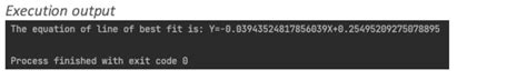 solved the following java program uses the linefit class to