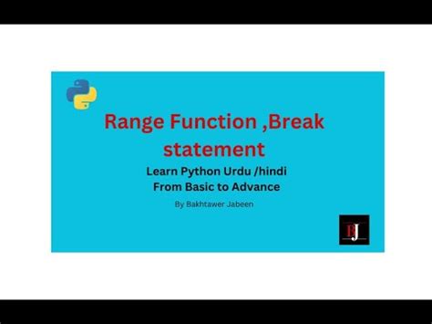 Range Function In Python YouTube