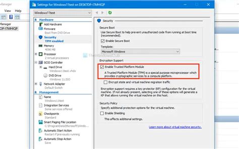 How To Enable TPM In Hyper V To Install Windows 11