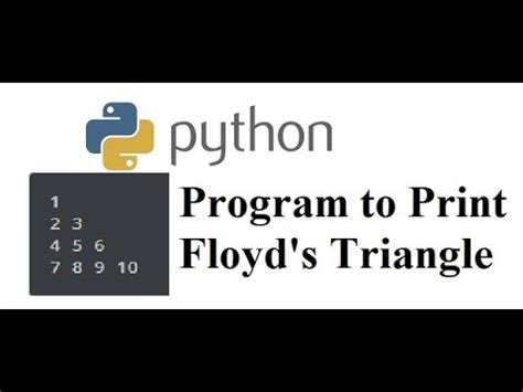 Python Program To Print Floyd S Triangle YouTube
