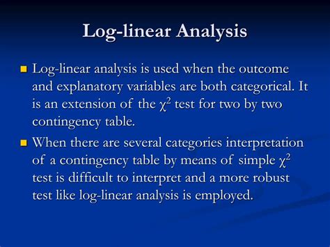 ppt log linear analysis powerpoint presentation free download id 871243