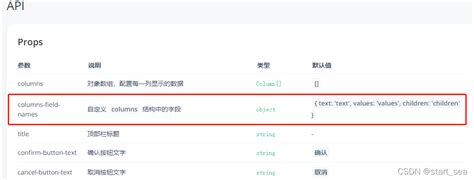 vant ui picker选择组件展示值text设置遇到的坑 columns field names csdn博客