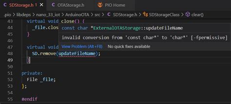 invalid conversion from const char to char · issue 197 · jandrassy arduinoota · github