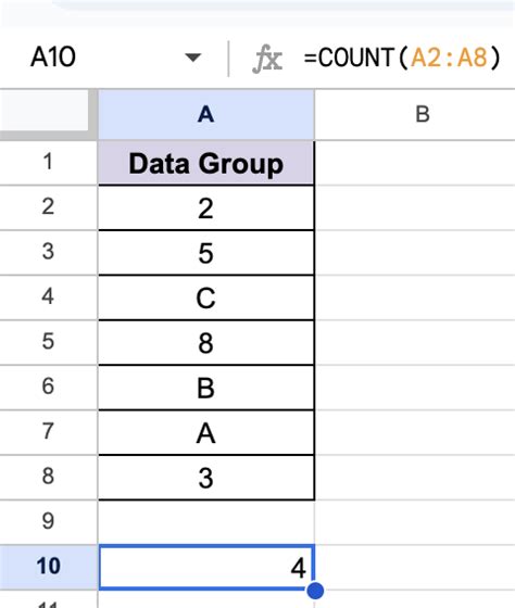 Count Cells That Contain Numbers Sheets For Marketers
