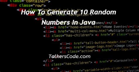 how to generate 10 random numbers in java