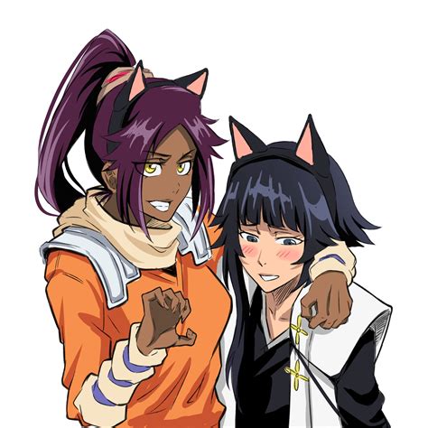 Shihouin Yoruichi And Sui Feng Bleach Drawn By Rakusakugk Danbooru