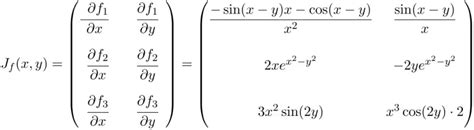 how to calculate the jacobian matrix and determinant