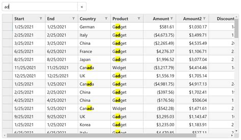 winforms datagrid control grid component for desktop applications componentone