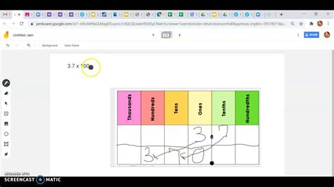 multiplying and decimals using place value chart youtube