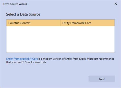 Bind The Wpf Data Grid To Entity Framework Core Sources Wpf Controls Devexpress Documentation