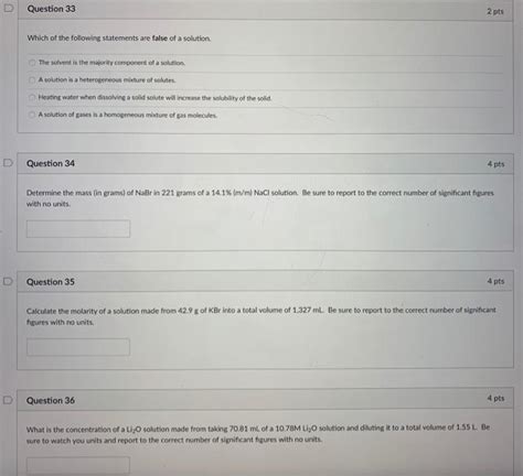 solved d question 33 2 pts which of the following statements