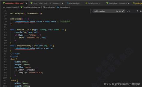 使用vue codemirror做代码编辑器，并实现格式化代码 csdn博客