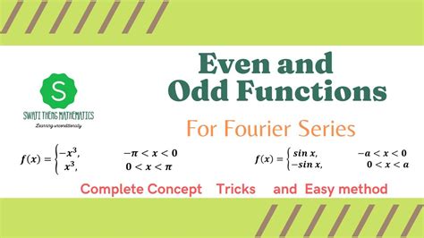 even and odd functions test even and odd function for fourier series swatithengmathematics