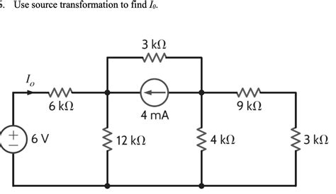 Solved Use Source Transformation To Find I0 Chegg