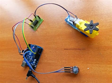 Arduino Gear Motor Interface Using Ic L293d Motor Driver