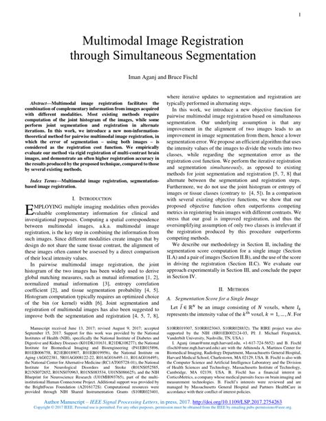 pdf multimodal image registration through simultaneous segmentation