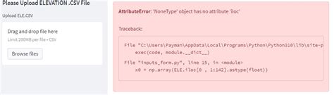 St File Uploader AttributeError Using Streamlit Streamlit