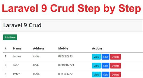 laravel 9 crud example tutorial for beginners app tech solutions