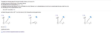 solved complete the following steps for the given function