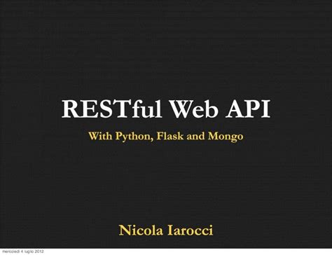 Pdf Developing Restful Web Apis With Python Flask And Mongodb