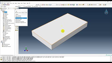 abaqus how to create part set a point reference point and delete features youtube
