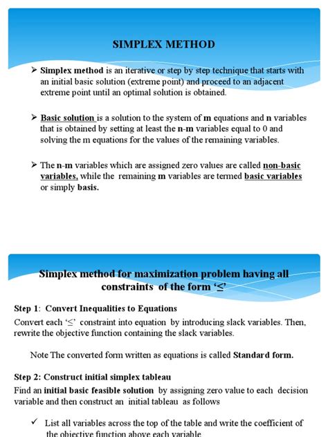 chapter two simplex method pdf mathematical optimization mathematical analysis