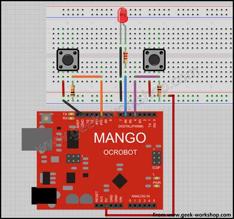 arduino教程入门系列 第五课 按钮pwm控制led亮度 led arduino智造