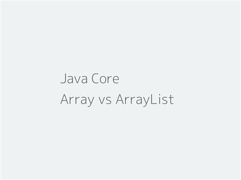 java array vs arraylist