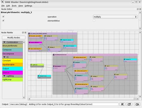 our custom pyqt interface meccano for designing shader graphs download scientific diagram