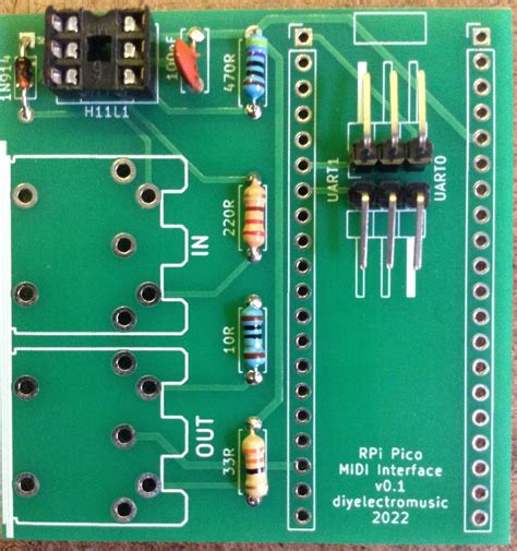 raspberry pi pico midi module pcb part