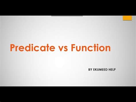 Java 8 Predicate Vs Function YouTube