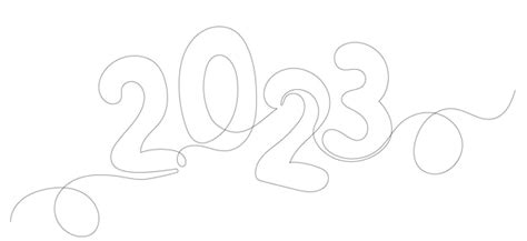 Premium Vector 2023 Continuous Line Drawing Vector